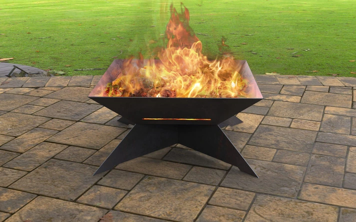 X Square Fire Pit DXF and SVG Art and Design Files for CNC/Laser/Plasma ...