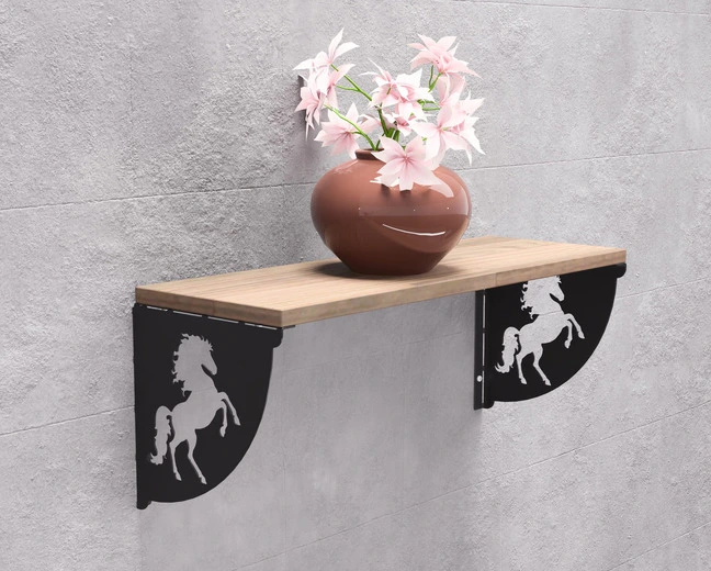 Équerres pour étagères Cheval Cabré. Supports d'étagère Fichiers d'art ...