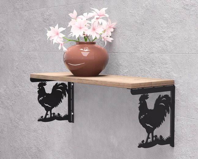 Rooster Shelf Brackets. Shelving Brackets DXF and SVG Art and Design ...