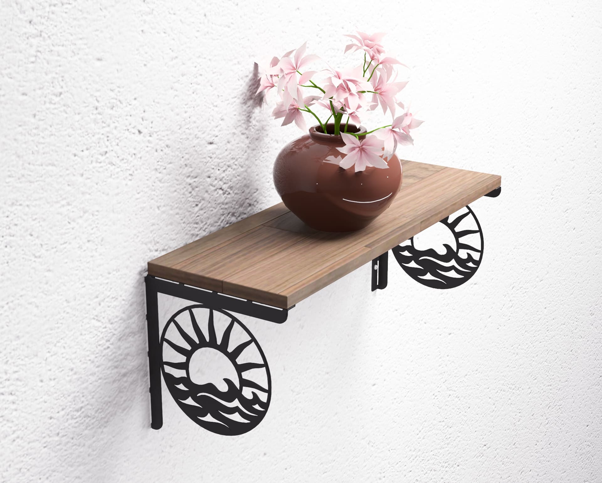 Sun over Water Shelf Brackets. Shelving Brackets DXF and SVG Art and ...