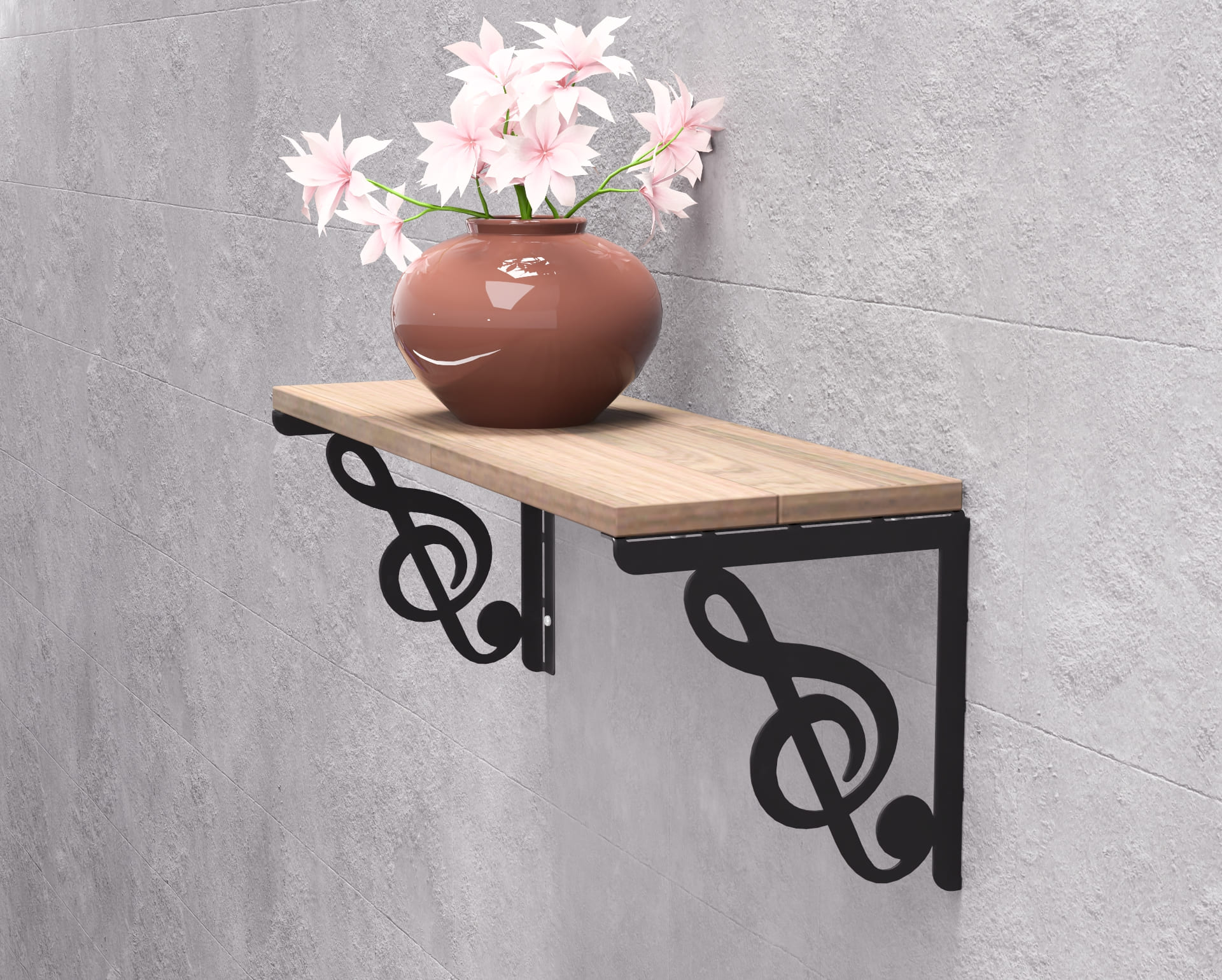 Treble Clef Shelf Brackets. Shelving Brackets DXF and SVG Art and ...