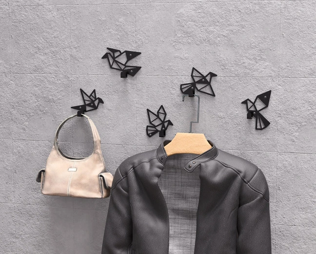 Origami Birds Coat Hooks. Wall-mounted coat hooks DXF and SVG Art and ...