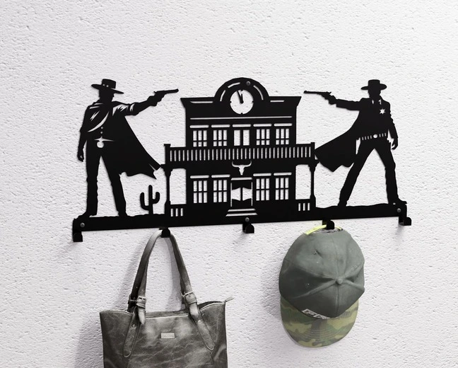 Cabideiro de parede Duelo de Cowboys do Velho Oeste Arquivos de artes e ...