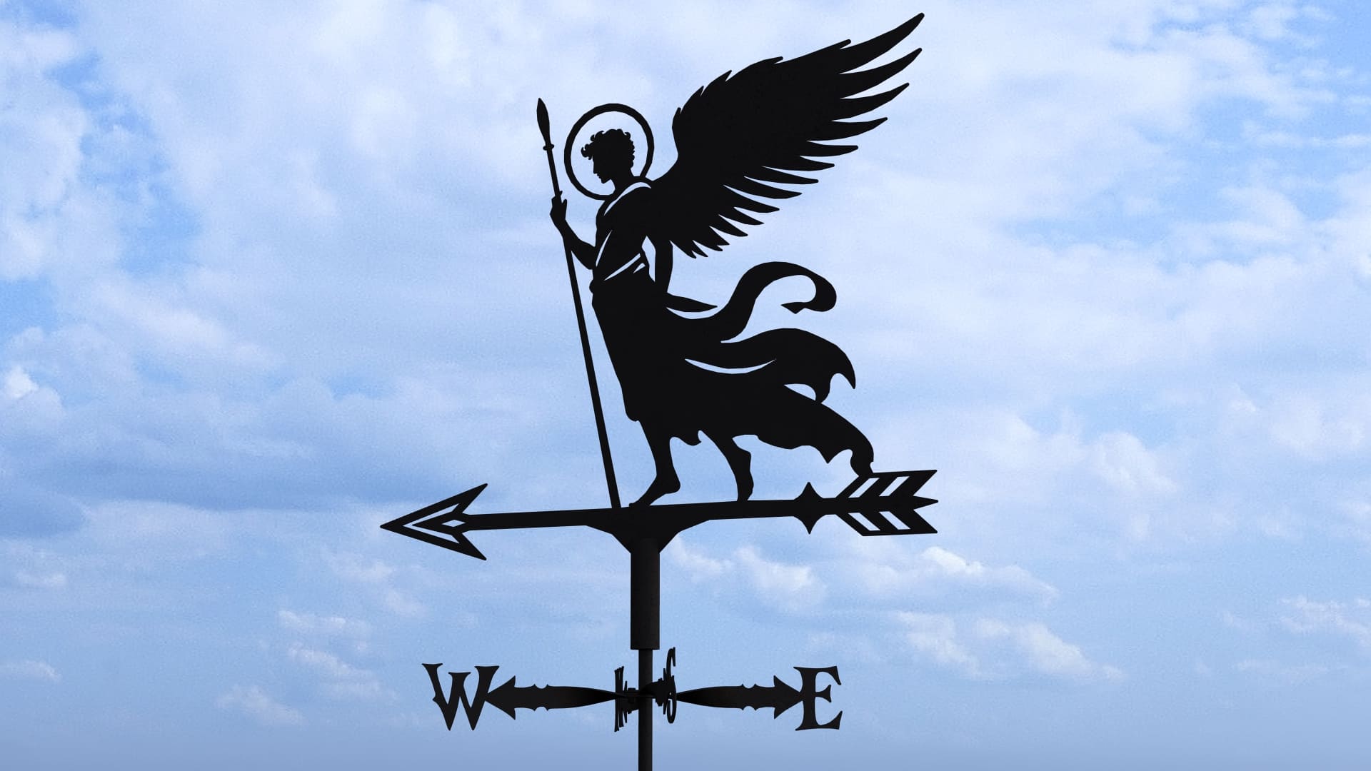 Archangel Weather Vane Three Sizes. Wind Vane DXF and SVG Art and ...