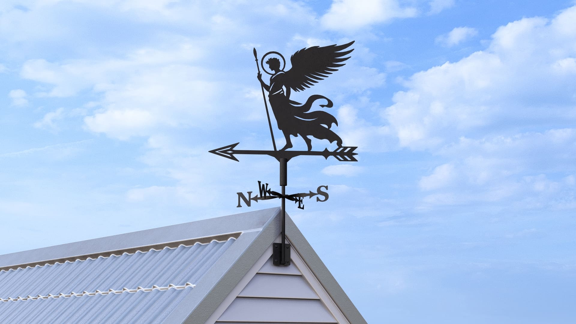 Archangel Weather Vane Three Sizes. Wind Vane DXF and SVG Art and ...