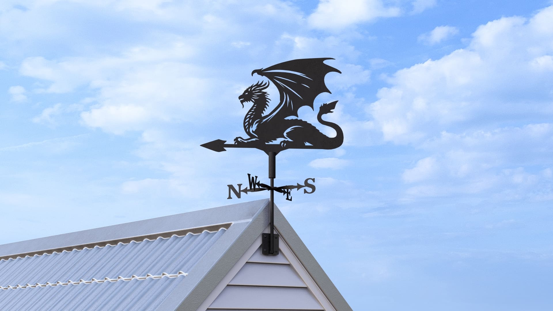 Dragon Weather Vane V2 Three Sizes. Wind Vane DXF and SVG Art and ...