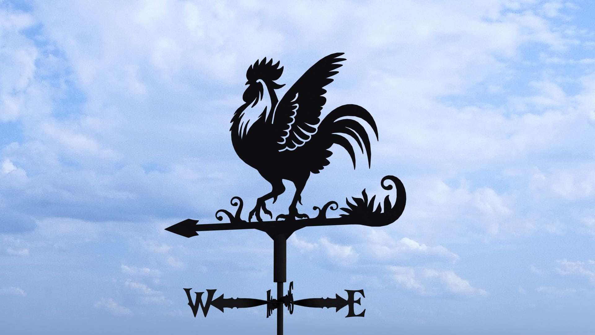 Rooster Weathervane V2 Three Sizes. Weathercock roof decor DXF and SVG ...