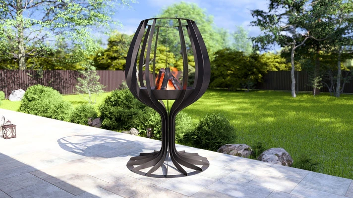Wine glass 96" Fire Pit DXF and SVG Art and Design Files for CNC/Laser ...
