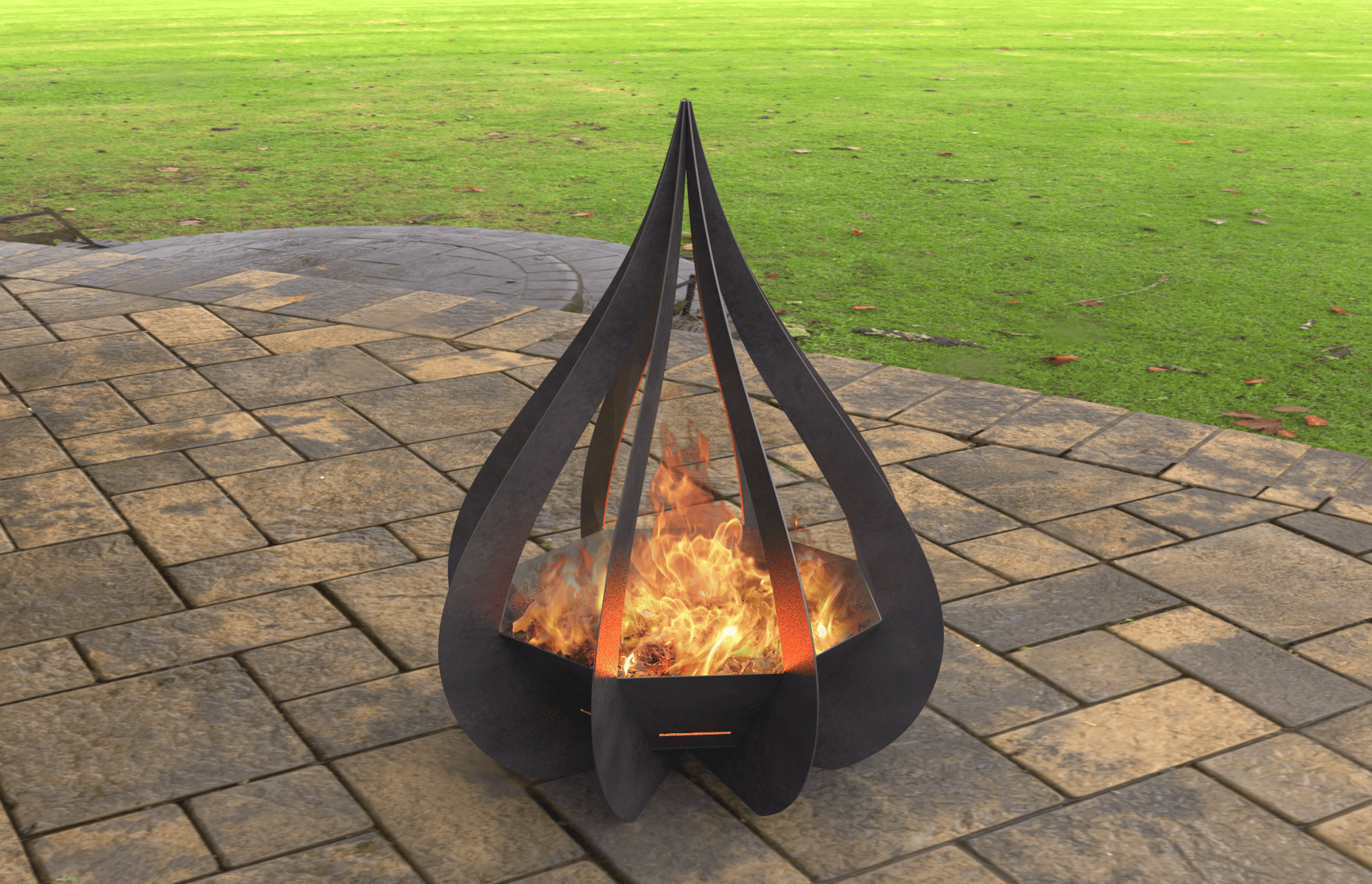 Flower Bud Fire Pit DXF and SVG Art and Design Files for CNC/Laser ...