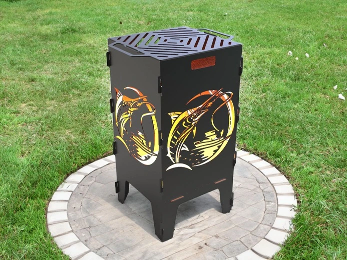 Fishing Fire Pit Grill V2 DXF and SVG Art and Design Files for CNC ...