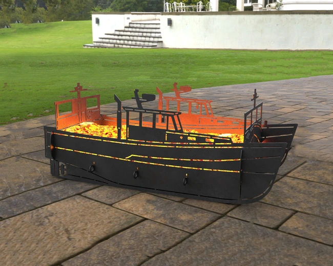 Boat Fire Pit Grill DXF and SVG Art and Design Files for CNC/Laser ...