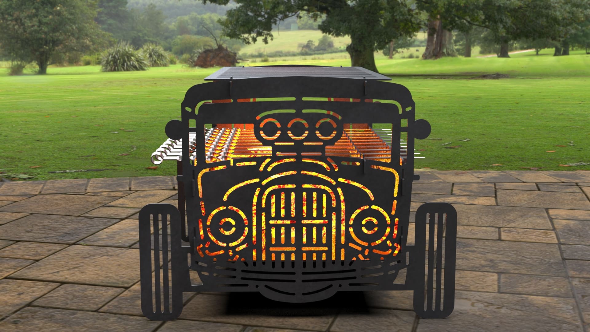 Hot Rod Fire Pit Grill DXF and SVG Art and Design Files for CNC/Laser ...