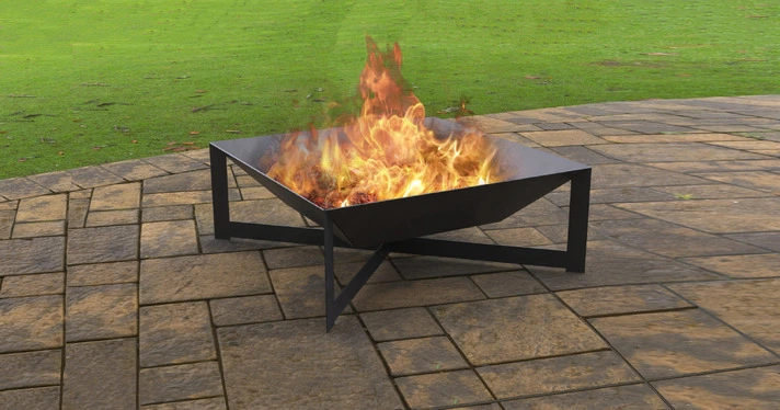 36-Inch High Square Fire Pit DXF and SVG Art and Design Files for CNC ...