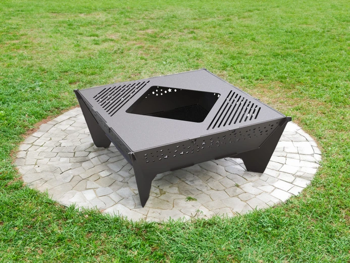 39-Inch Stars Square Fire Pit Grill DXF and SVG Art and Design Files ...