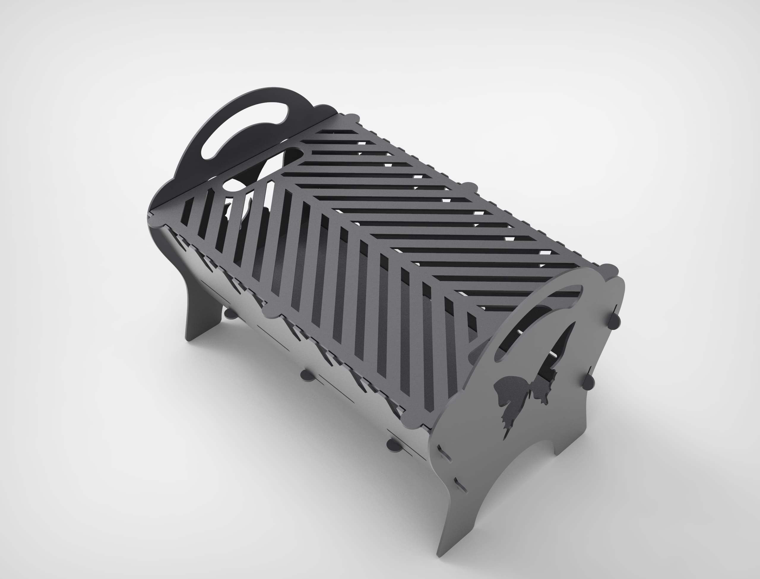 Spark Butterfly Fire Pit Grill DXF and SVG Art and Design Files for CNC ...