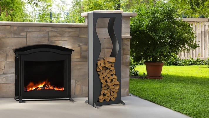 Wave 63" Firewood Rack DXF and SVG Art and Design Files for CNC/Laser ...