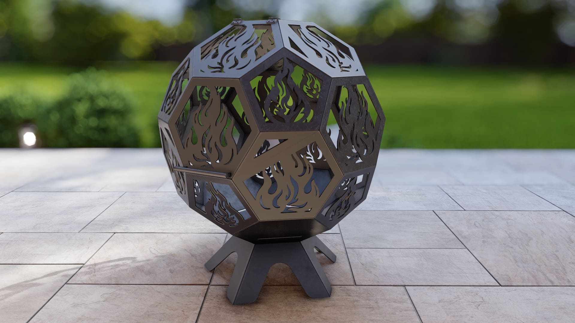 Fireball with Lid. Fire Pit DXF and SVG Art and Design Files for CNC ...