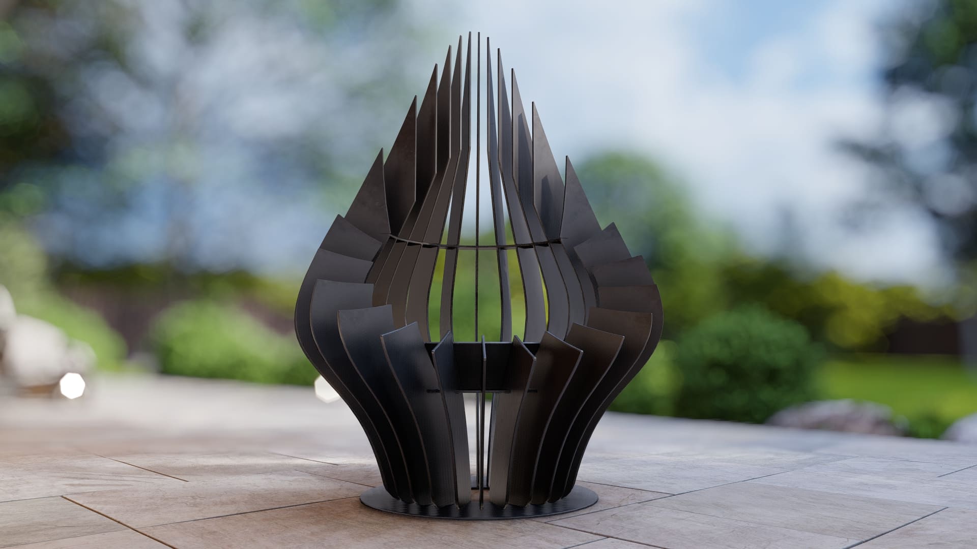 Drop Fire Pit DXF and SVG Art and Design Files for CNC/Laser/Plasma ...
