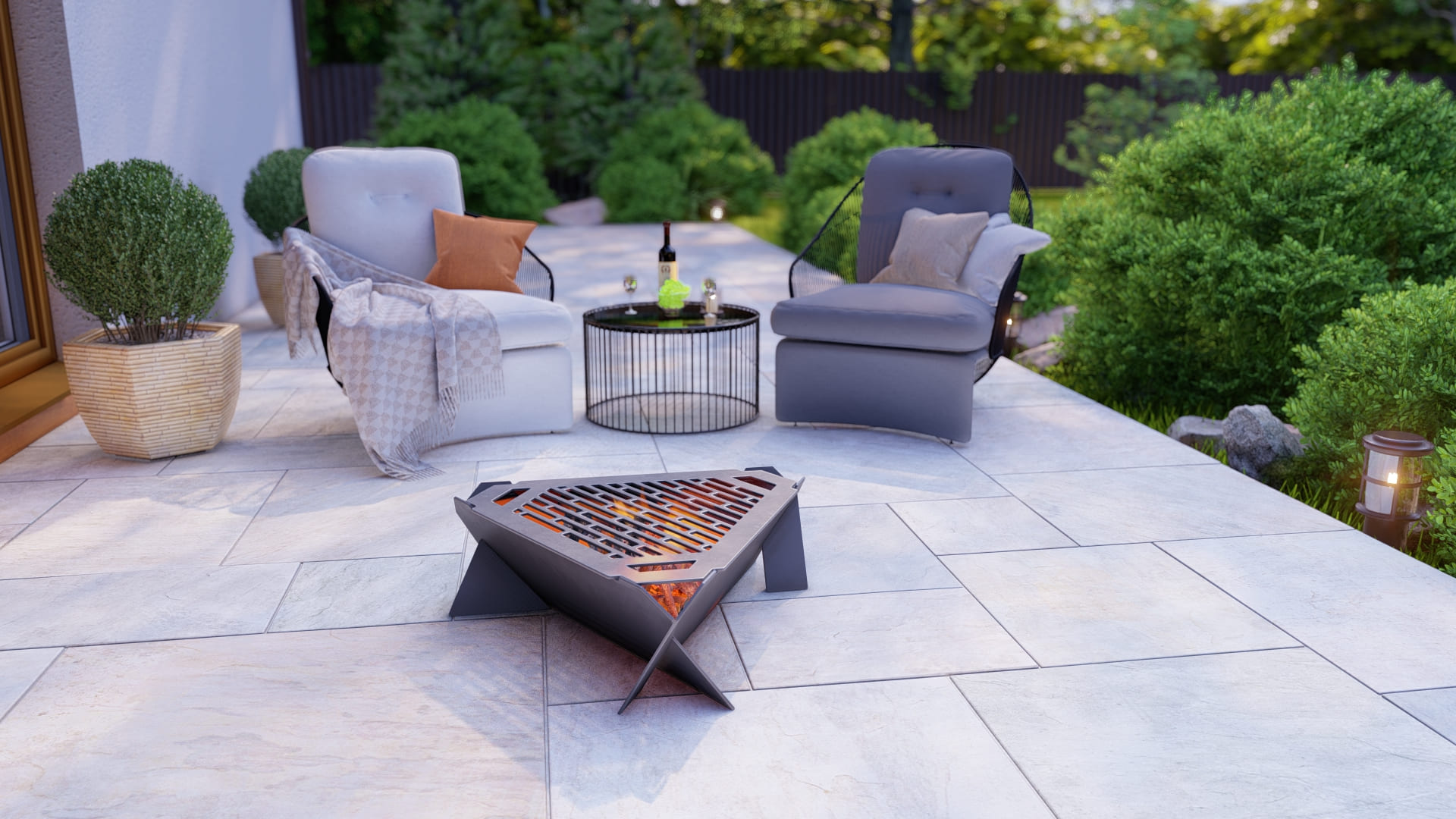 24-Inch Triangle Fire Pit Grill DXF and SVG Art and Design Files for ...