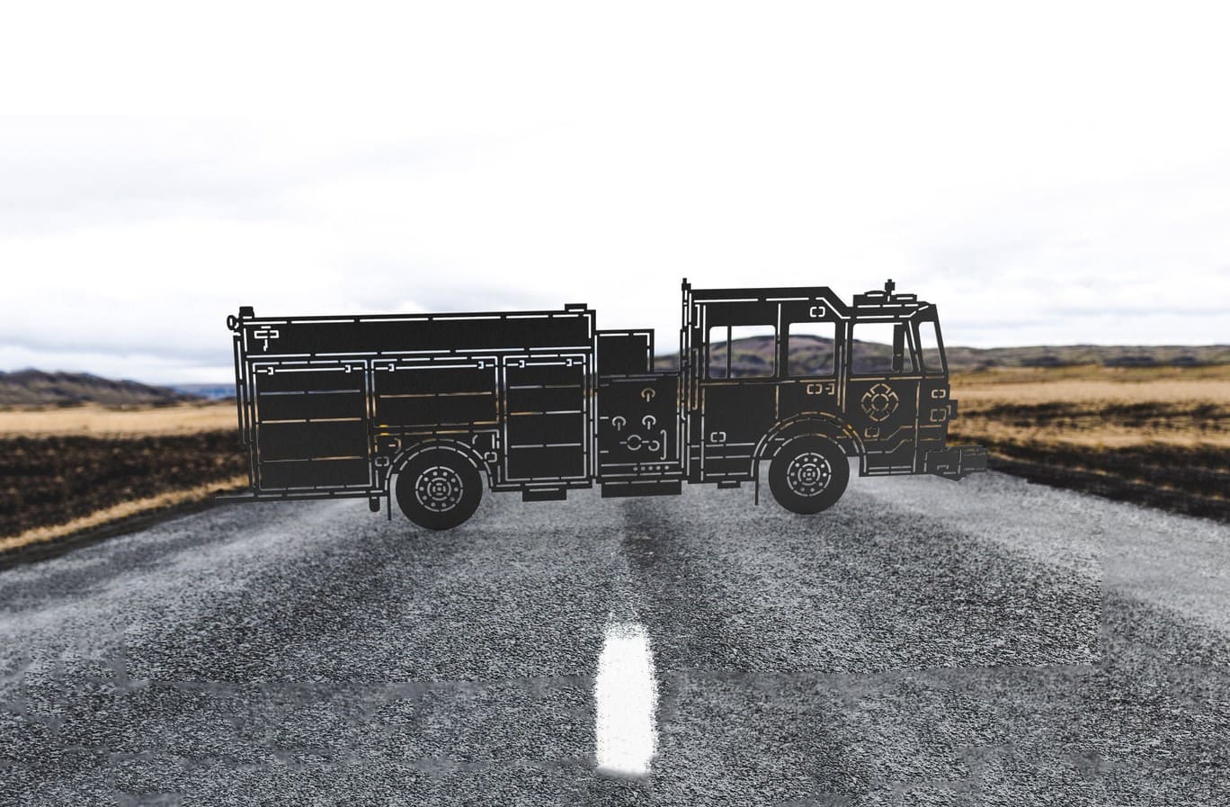 Fire Truck DXF and SVG Art and Design Files for CNC/Laser/Plasma ...