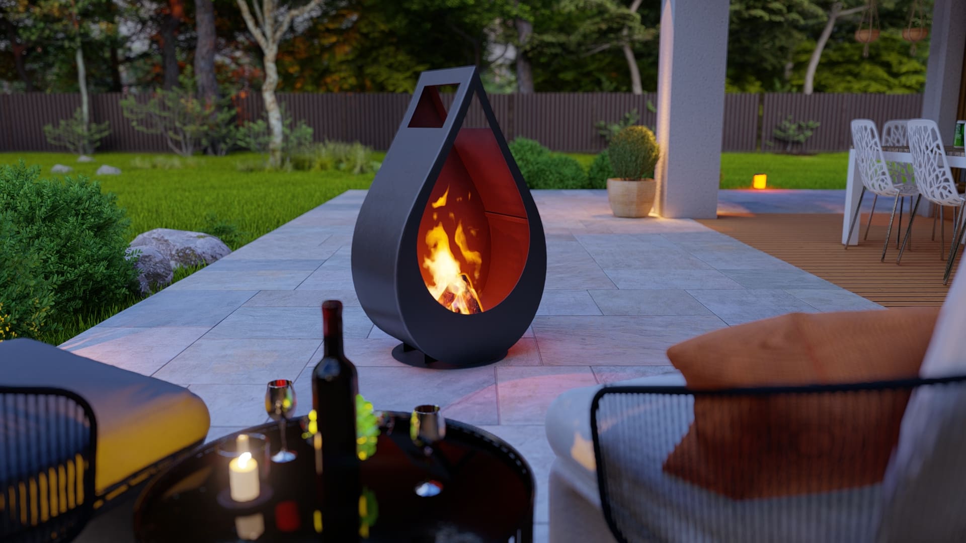 Drop Garden Fireplace. Chiminea Fire Pit DXF and SVG Art and Design ...