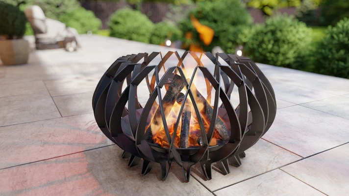 Palenisko ogrodowe Płynący płomień Pliki DXF i SVG do sztuki i ...