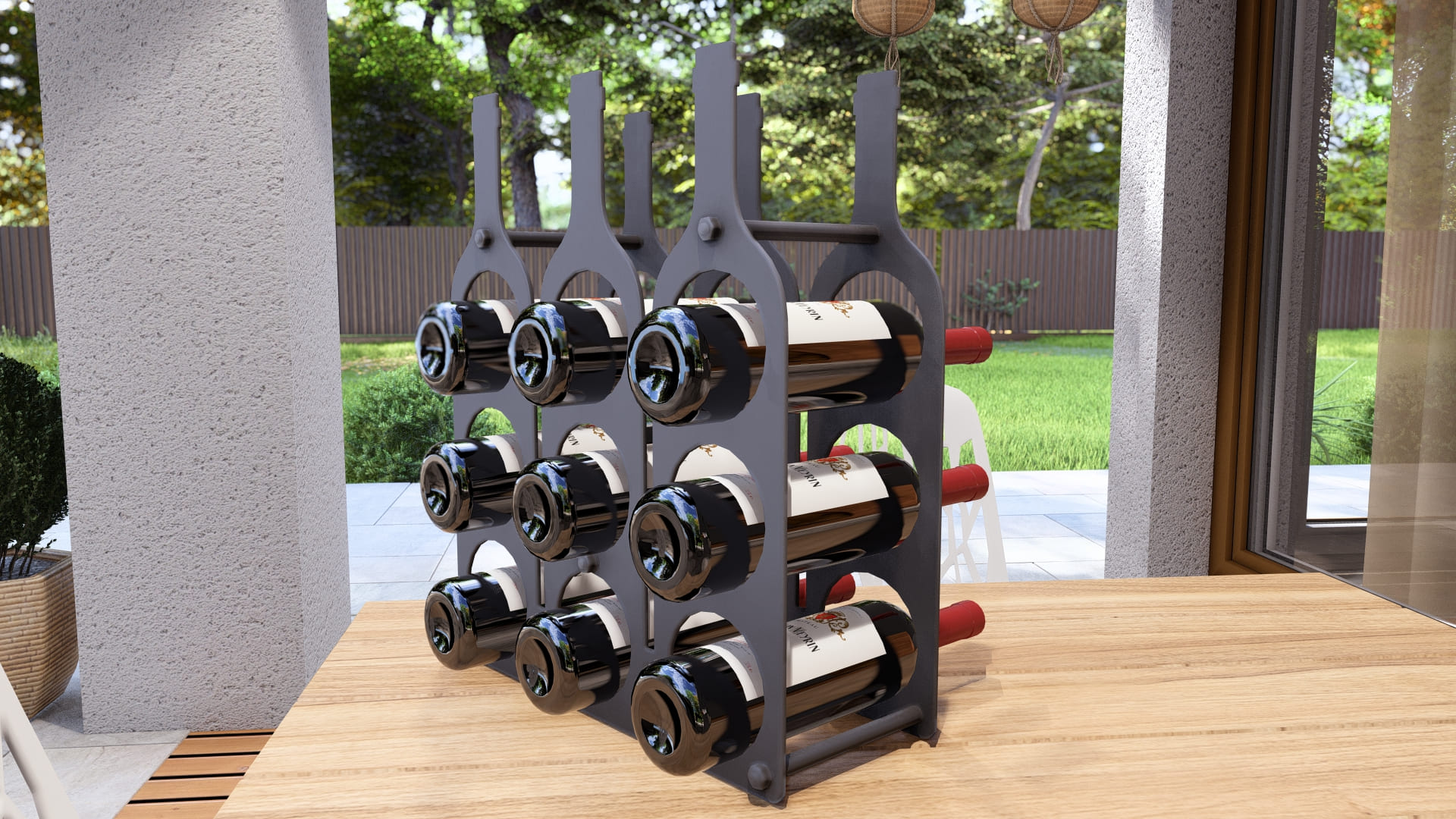 Bottle V3 Wine Rack DXF and SVG Art and Design Files for CNC/Laser ...