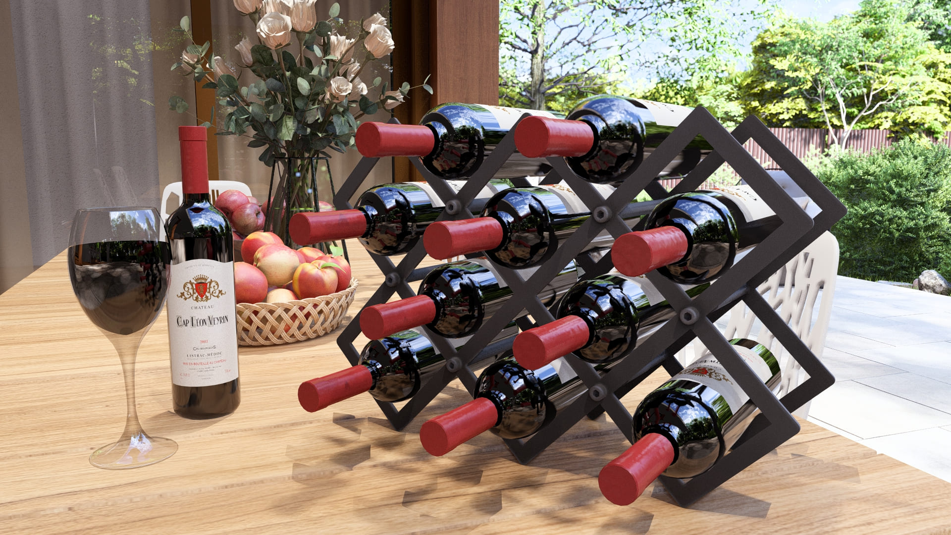 Edge Wine Rack DXF and SVG Art and Design Files for CNC/Laser/Plasma ...