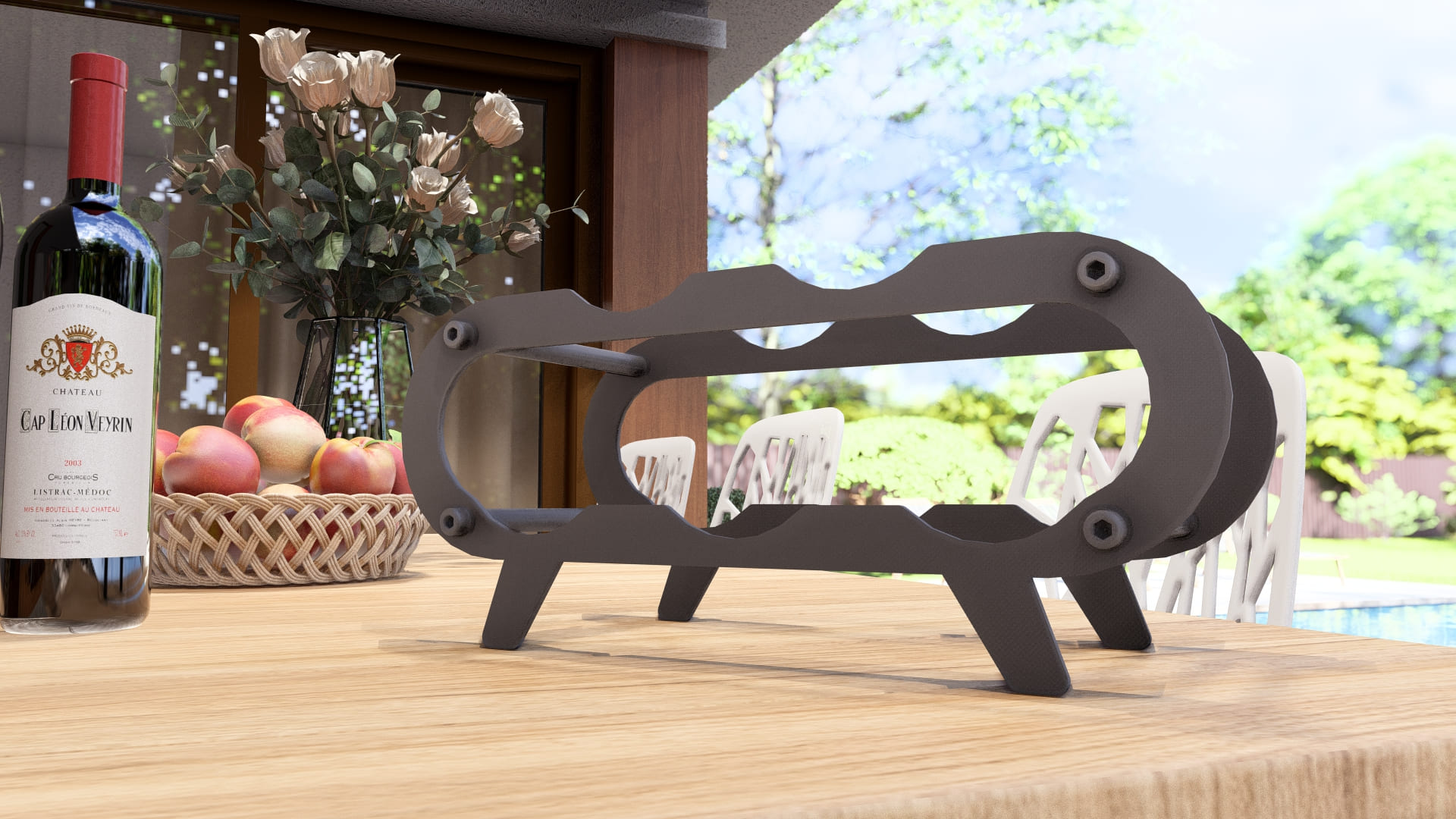 Modern Wine Rack DXF and SVG Art and Design Files for CNC/Laser/Plasma ...