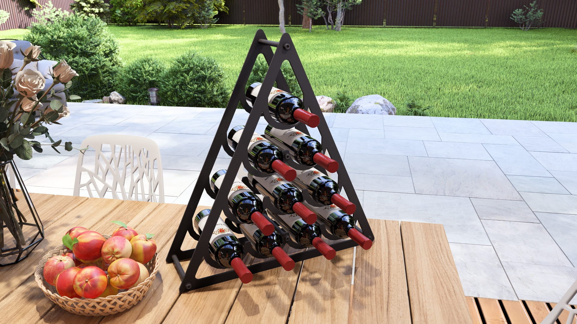 Peak Wine Rack DXF and SVG Art and Design Files for CNC/Laser/Plasma ...