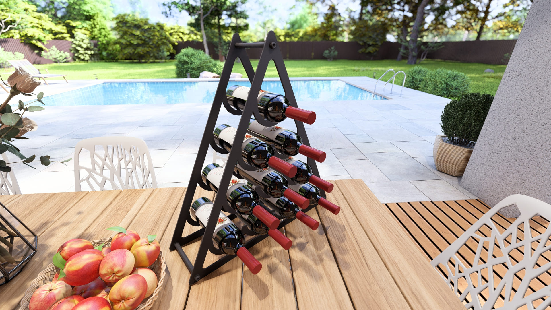 Peak Wine Rack DXF and SVG Art and Design Files for CNC/Laser/Plasma ...