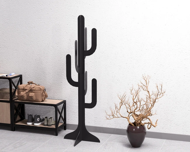 Free-Standing Cactus Coat Rack DXF and SVG Art and Design Files for CNC ...