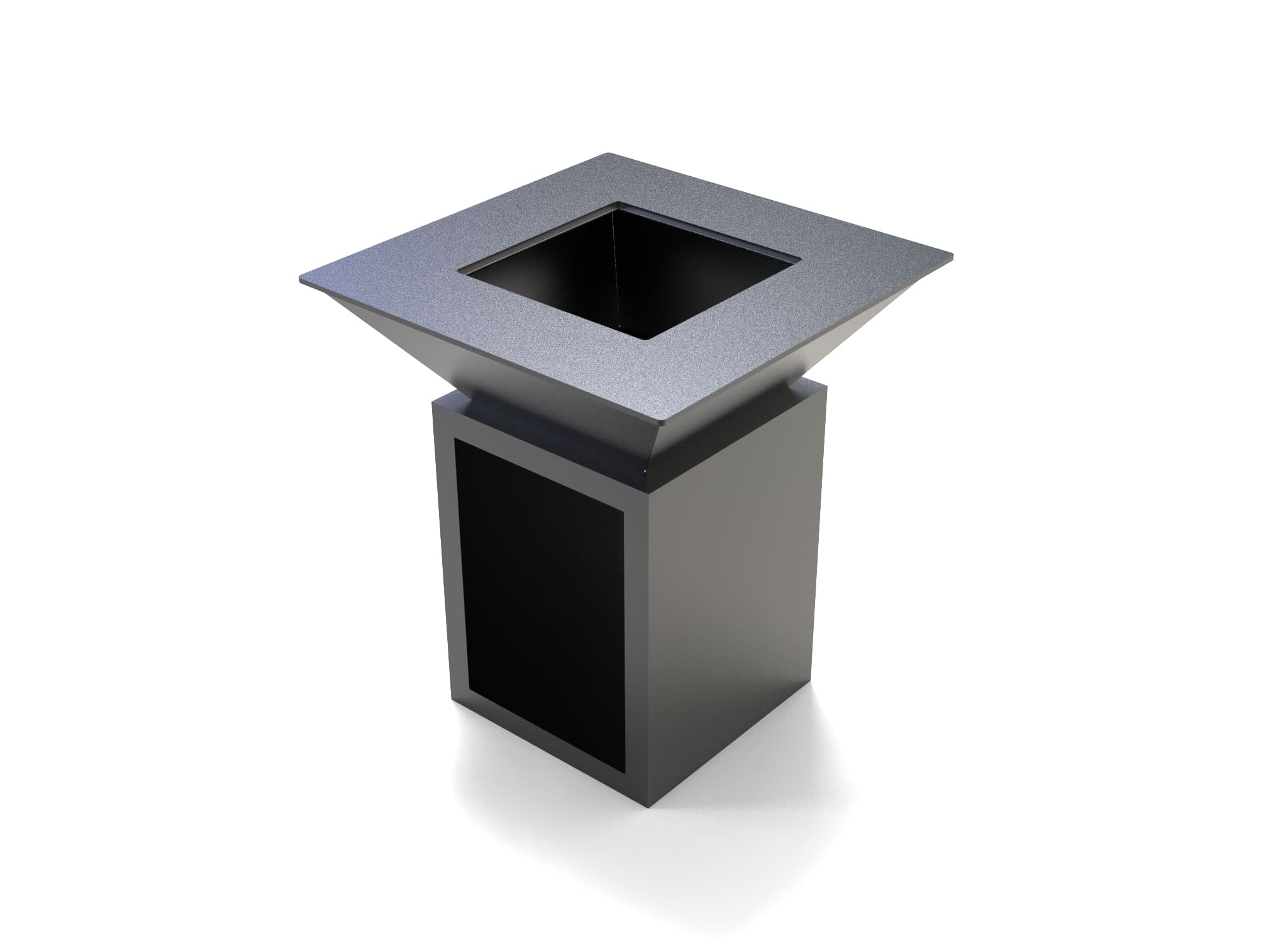 32-Inch Square Fire Pit Grill with Niche for Firewood. Plancha BBQ DXF ...