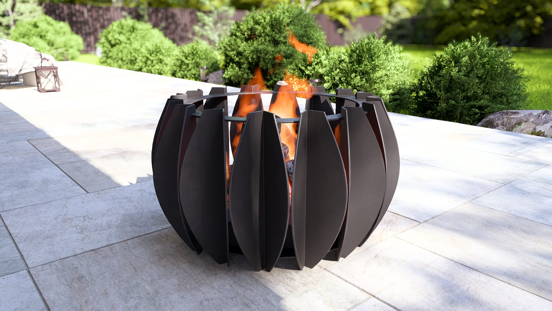 Palenisko ogrodowe Czarna Kula V1 Pliki DXF i SVG do sztuki i ...