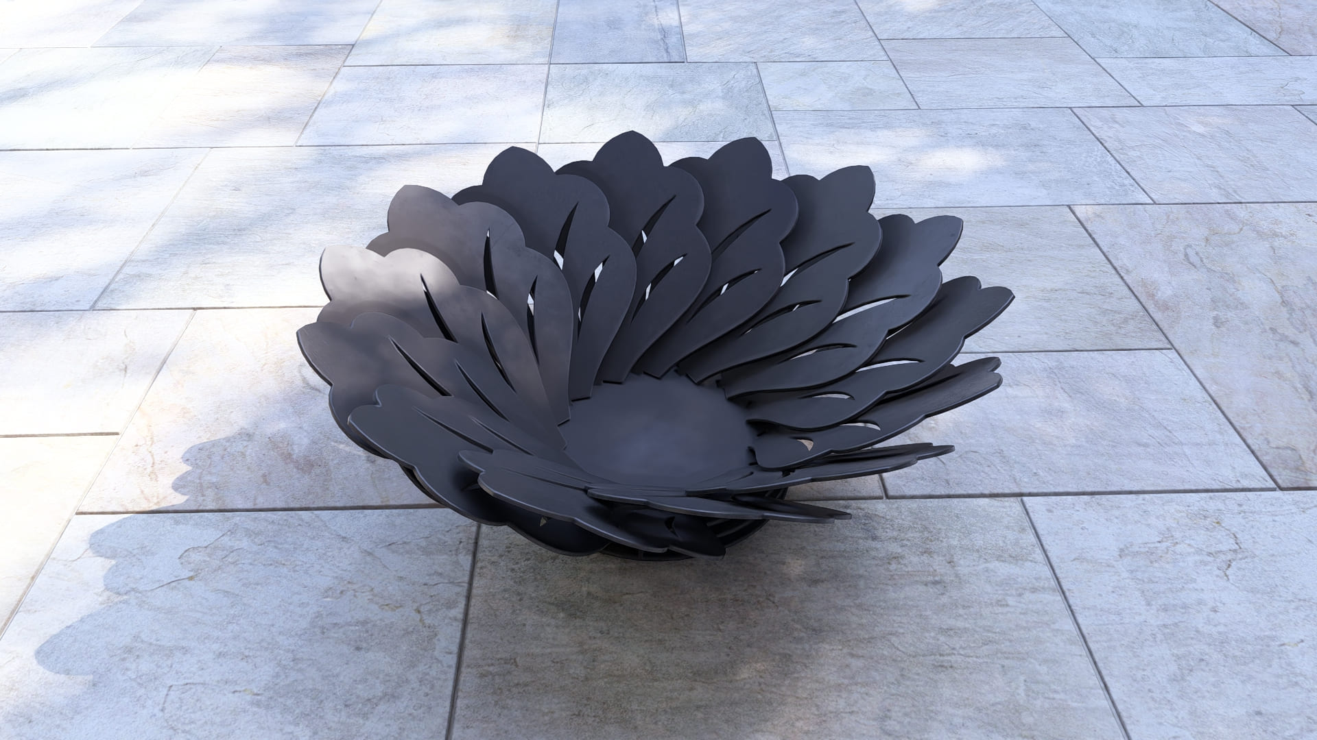 Flower Fire Pit V1 DXF and SVG Art and Design Files for CNC/Laser ...