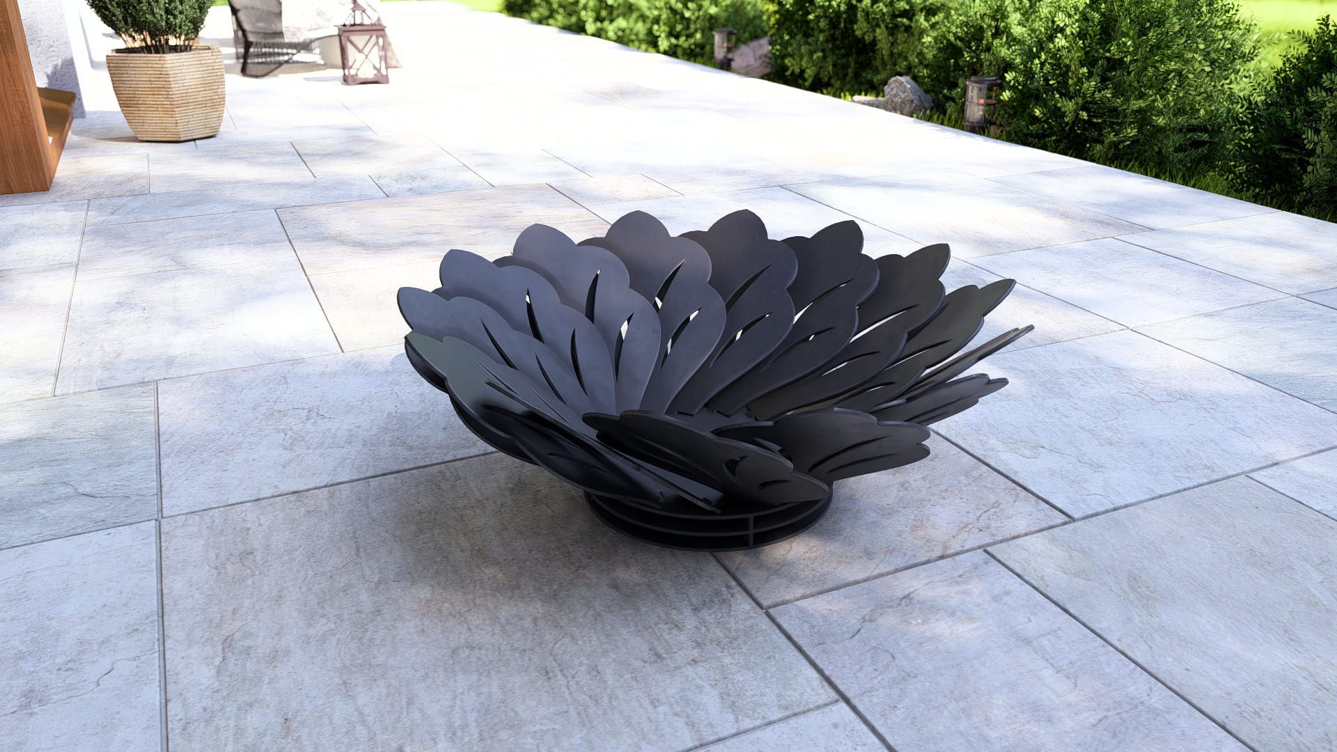 Flower Fire Pit V1 DXF and SVG Art and Design Files for CNC/Laser ...