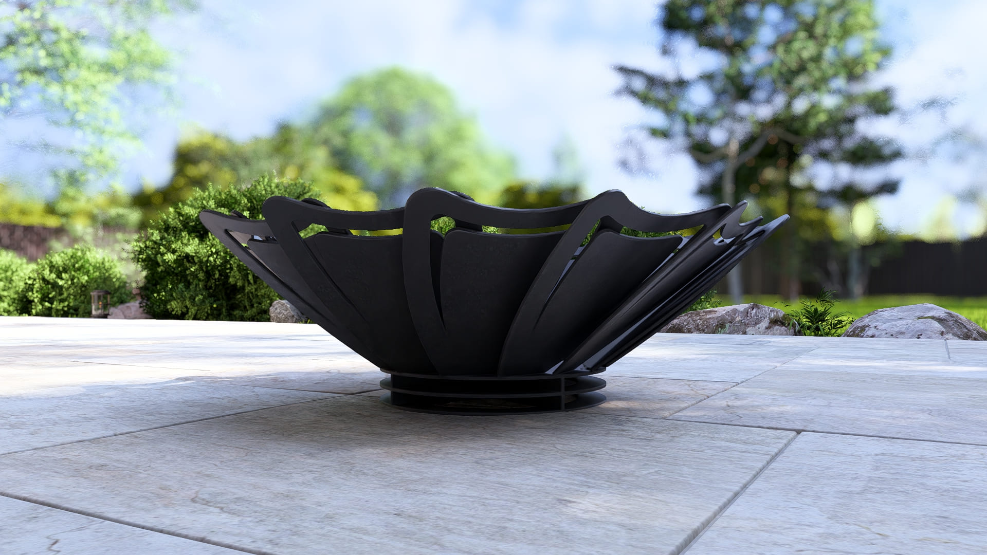 Flower Fire Pit V3 DXF and SVG Art and Design Files for CNC/Laser ...