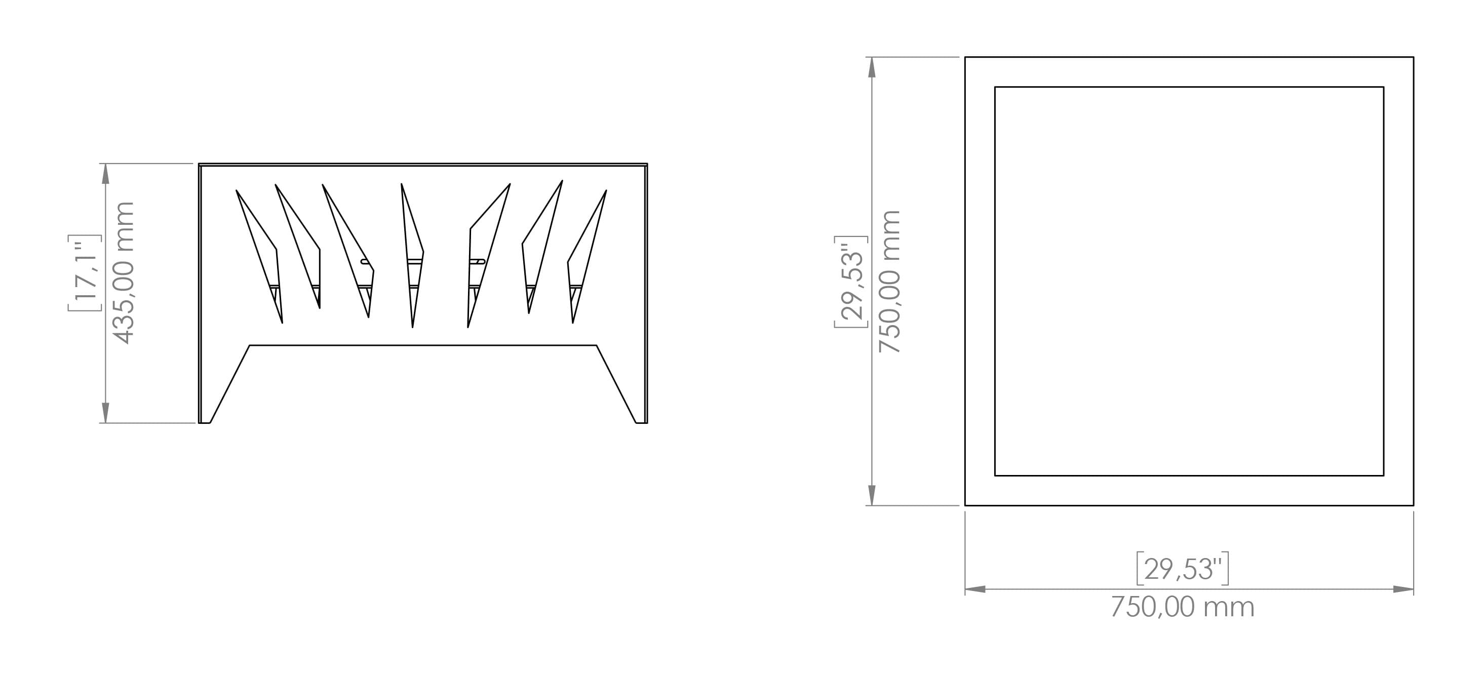 Square Modern Fire Pit V3 DXF and SVG Art and Design Files for CNC/Laser/Plasma Cutting – DXF4YOU