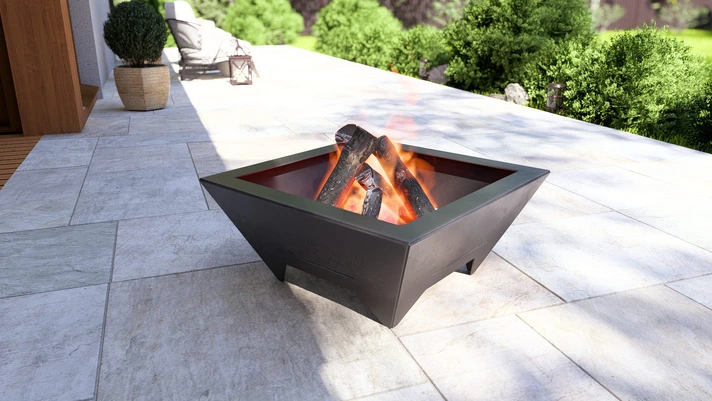 Square Fire Pit with Mini Legs DXF and SVG Art and Design Files for CNC ...