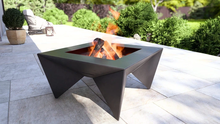 Square Fire Pit with Triangular Legs V1 DXF and SVG Art and Design ...