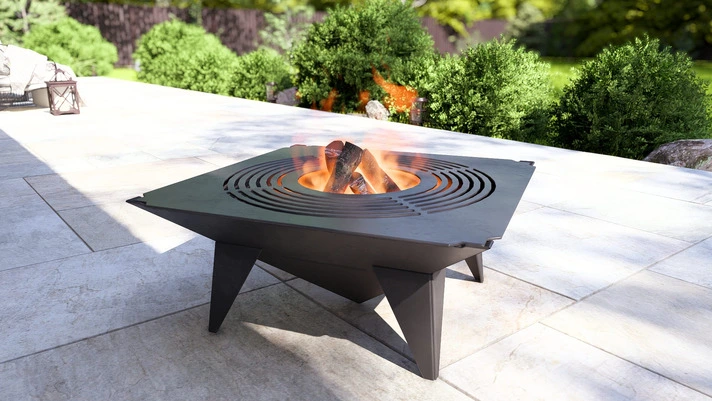 Inverted Pyramid Fire Pit Grill with Legs DXF and SVG Art and Design ...