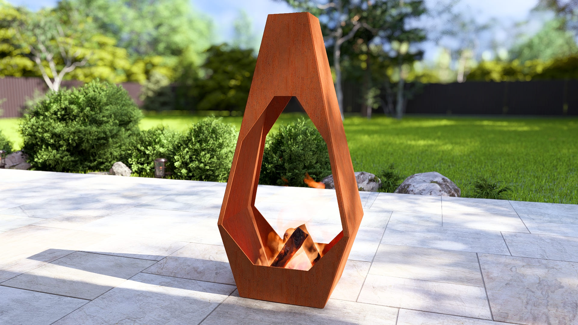 Cheminée de Jardin Ignis. Foyer Chiminea Fichiers d'art et design DXF ...