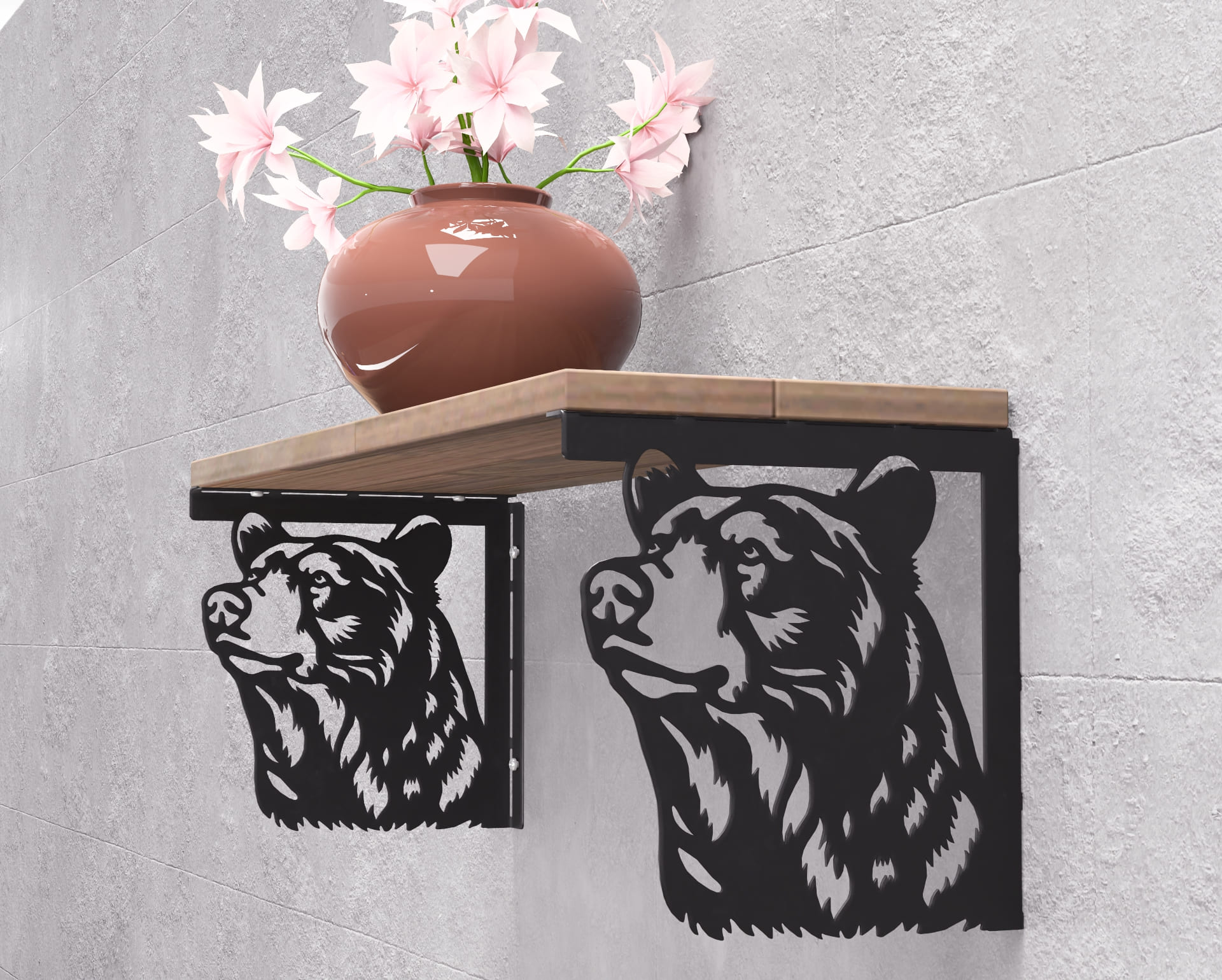 Bear Shelf Brackets. Shelving Brackets DXF and SVG Art and Design Files ...