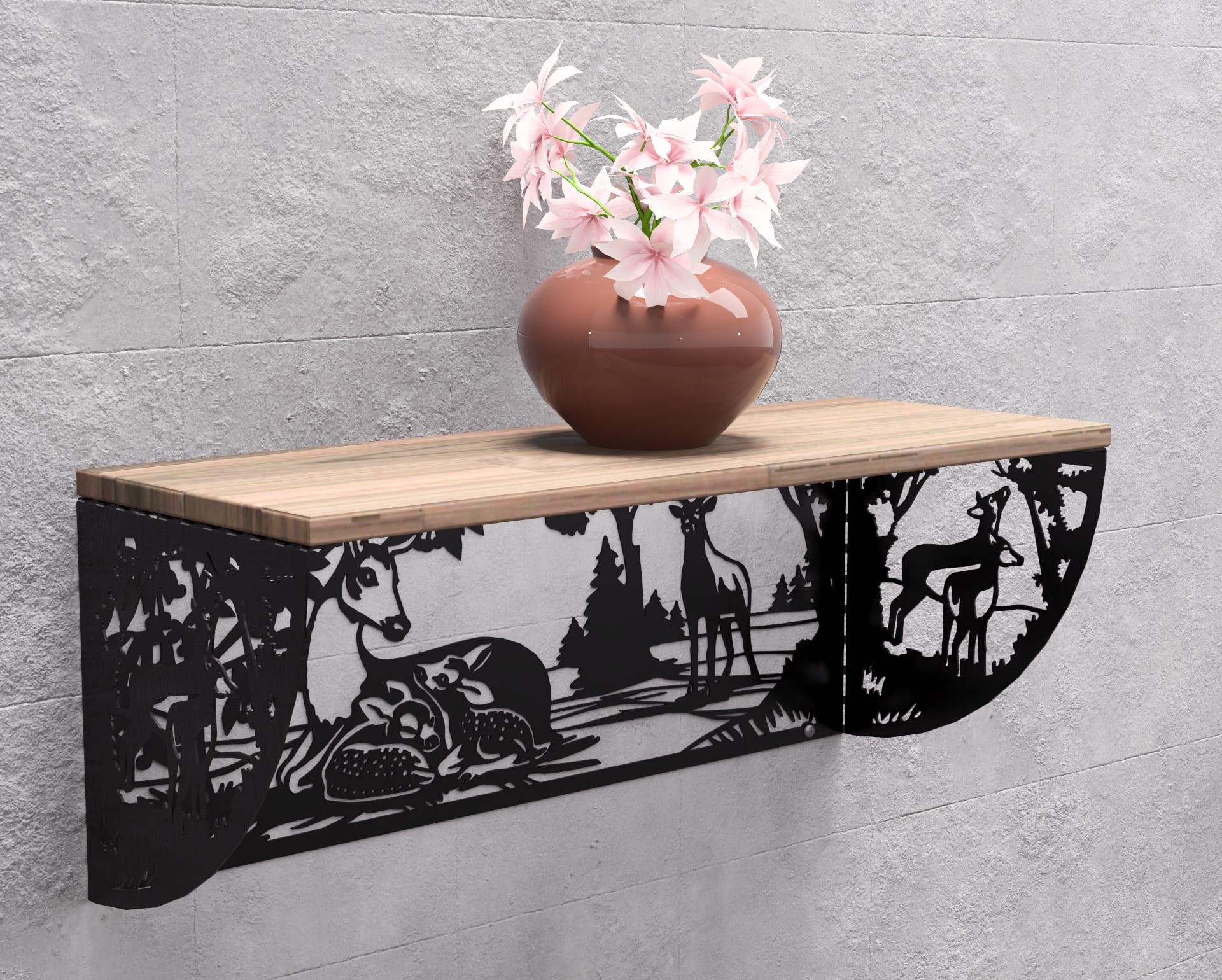 Deer Shelf Brackets. Shelving Brackets DXF and SVG Art and Design Files ...