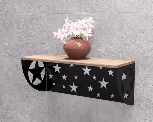 Stars Shelf Brackets. Shelving Brackets DXF and SVG Art and Design ...